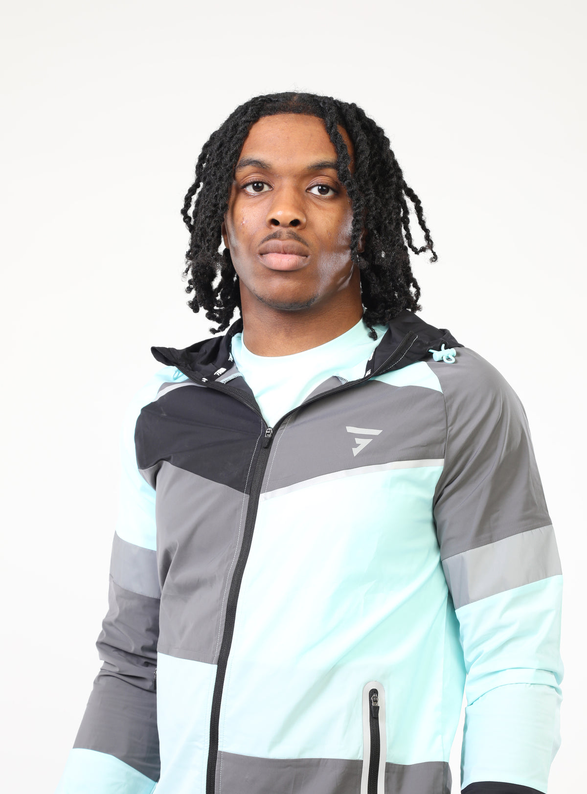 GRIID Panel Jacket - Black/Onyx/Aqua